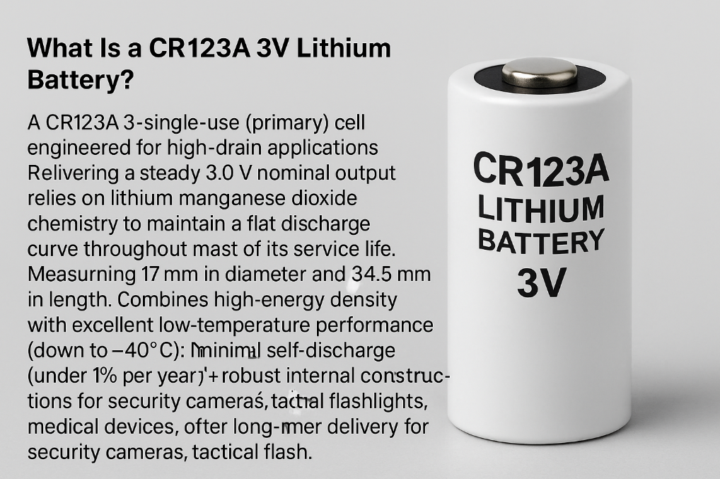 The Ultimate Guide to CR123A Batteries: Choosing the Right Power Source for Your Device