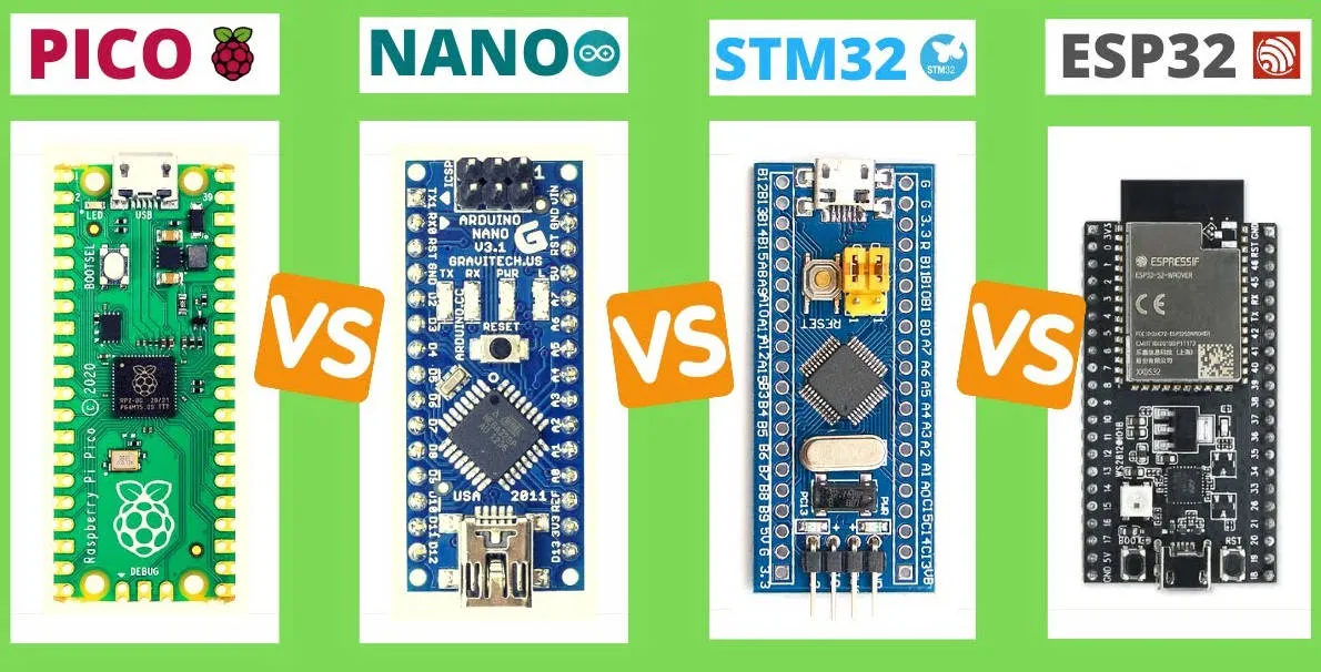 ESP32 vs STM32 vs RP2040 vs Arduino — Ultimate MCU Comparison & How to Choose