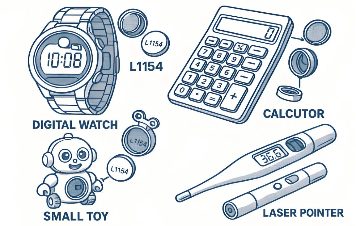 L1154 Battery Equivalents Guide | LR44, AG13, 357, SR44 Compatibility